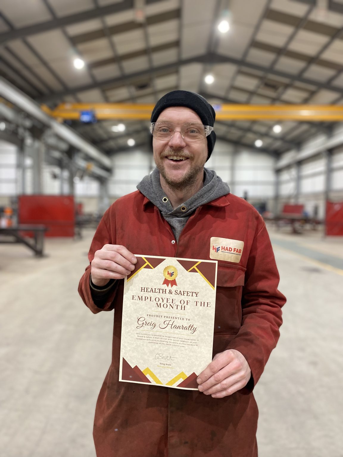 Celebrating March’s Health and Safety Employee of the Month - HadFab